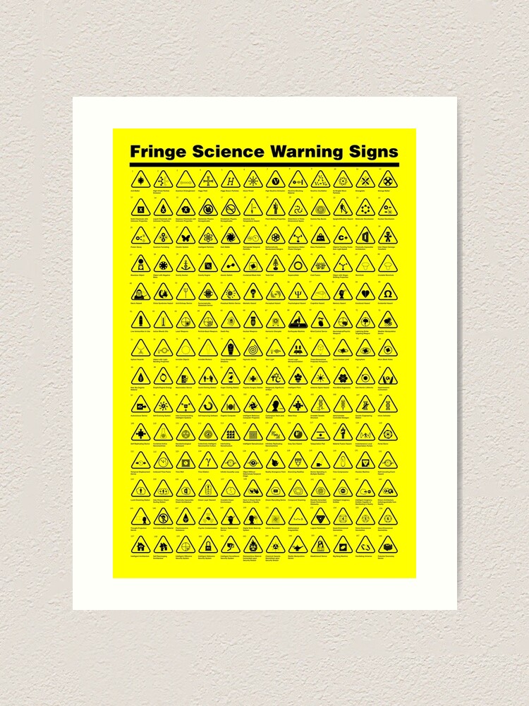 "Fringe Science Warning Signs" Art Print by Raildur | Redbubble