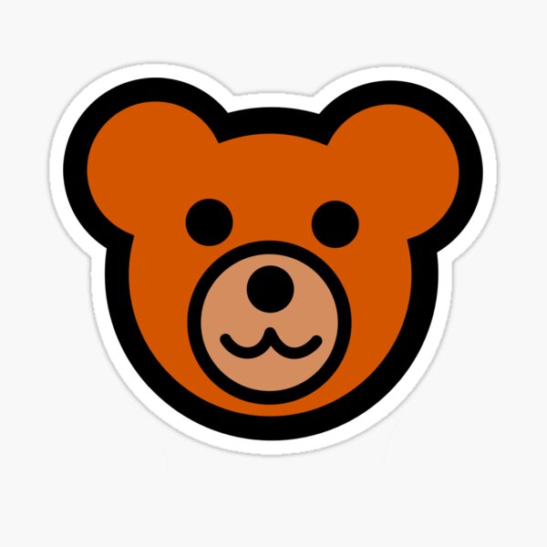 "Teddy Bear Face" Sticker by Passie | Redbubble
