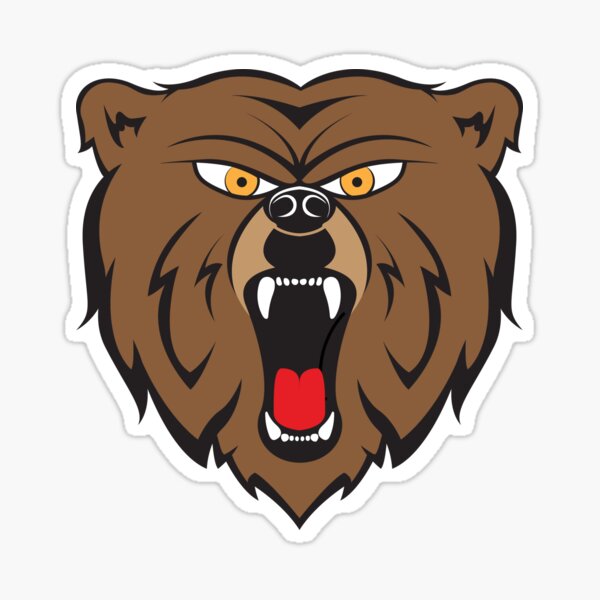 "Angry Bear" Sticker by Passie | Redbubble