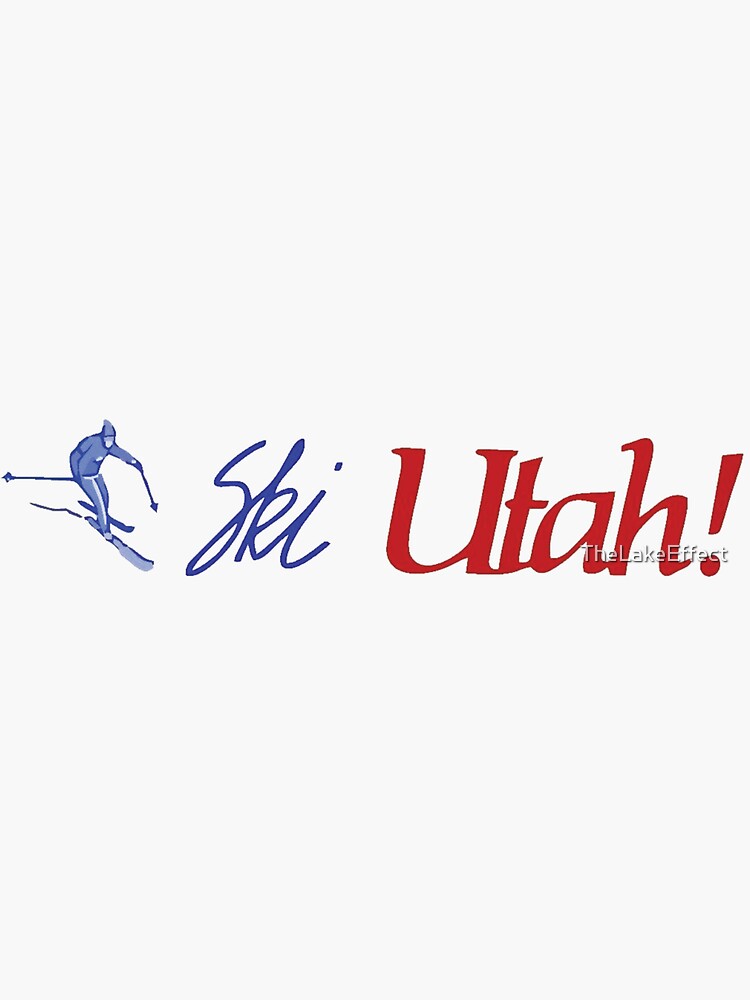 "Ski Utah" Sticker for Sale by TheLakeEffect | Redbubble