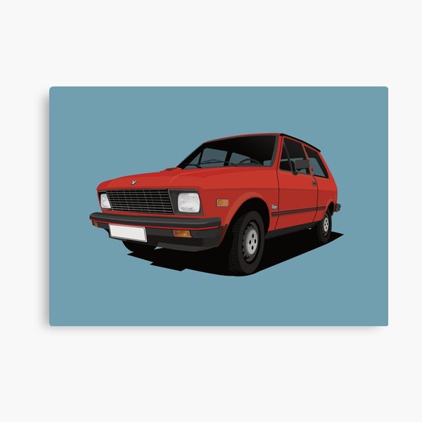 "Yugo car - red - US version" Canvas Print for Sale by knappidesign ...