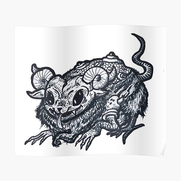 "Demonic rat" Poster by Chitraah | Redbubble