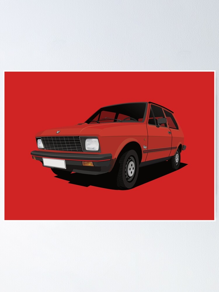 "Zastava Koral - Yugo - red - European version" Poster by knappidesign ...