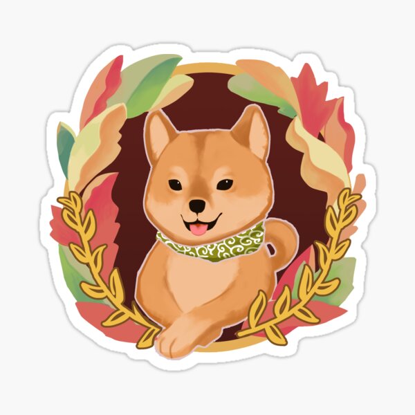 "Autumn Shibe" Sticker by Rayfann | Redbubble