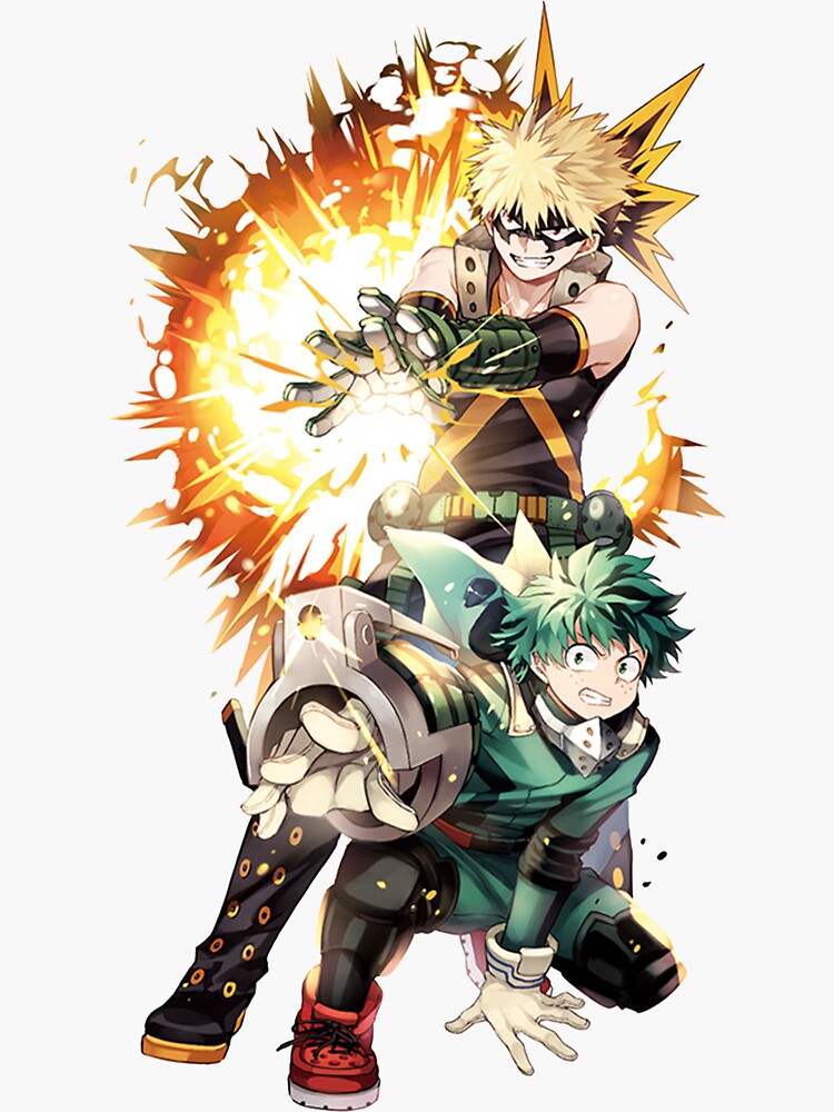 "My Hero Academia - Katsuki Bakugo (Katchan) x Izuku Midoriya (Deku)" Sticker for Sale by ...