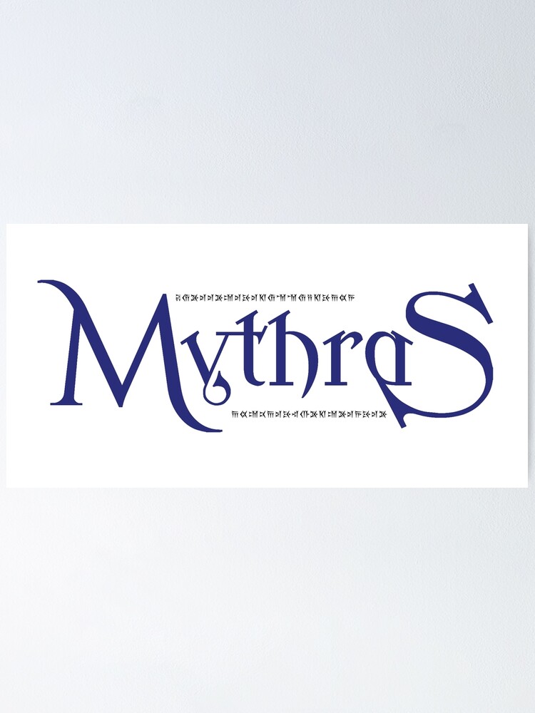 Póster «Logotipo de Mythras (Azul)» de DesignMechanism | Redbubble