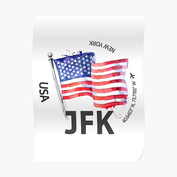 "JFK Round flag" Poster by Aviators | Redbubble