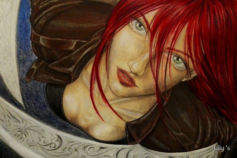 "LoL - Katarina - Hand-drawn fan art" by Liliya Ivanova | Redbubble