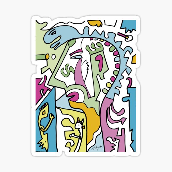 ""Carucha" I" Sticker by CHOPER | Redbubble