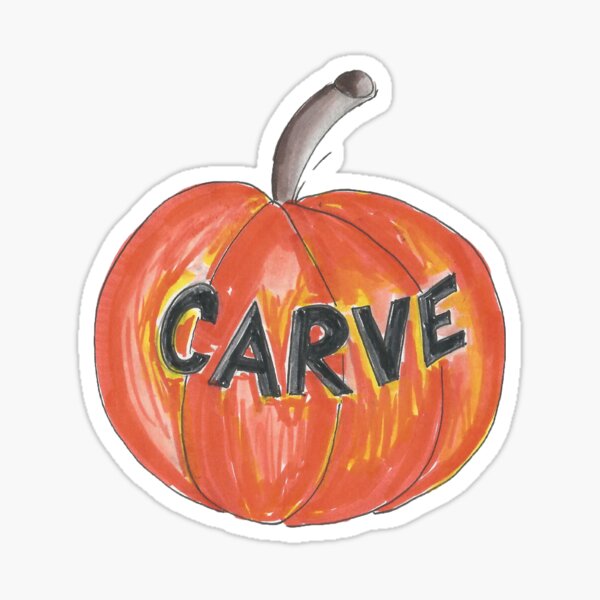 Sticker « Carve pumpkin », par nachabricole | Redbubble