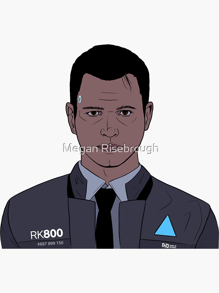 "Connor from Detroit: Become Human" Sticker for Sale by Megan ...
