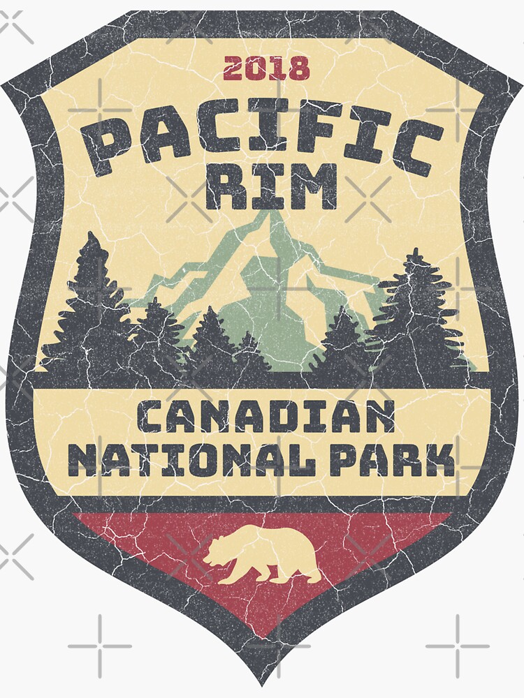 "Vintage Canadian National Park Pacific Rim Souvenirs" Sticker by ...