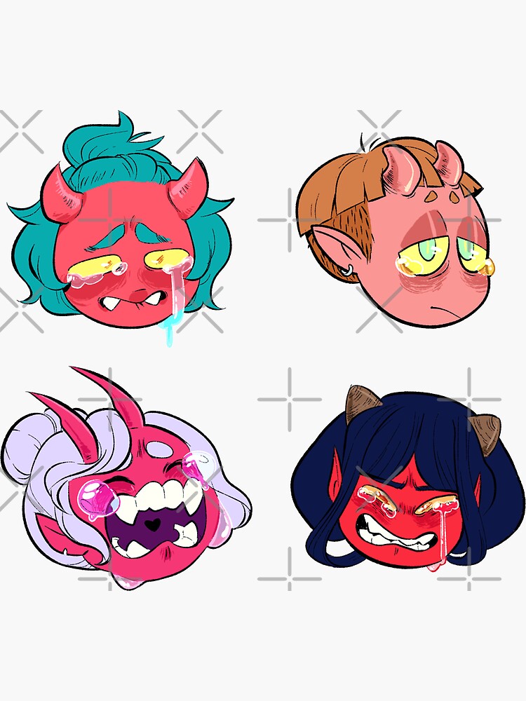 "Oni Sticker Sheet" Sticker for Sale by Hikka | Redbubble