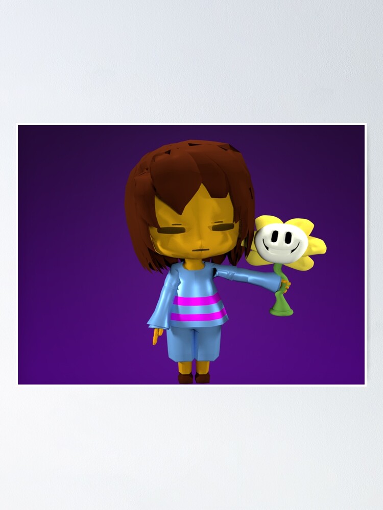 "Undertale: Frisk And Flowey" Poster by jazzsart | Redbubble