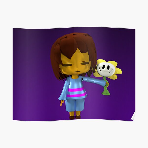 "Undertale: Frisk And Flowey" Poster by jazzsart | Redbubble