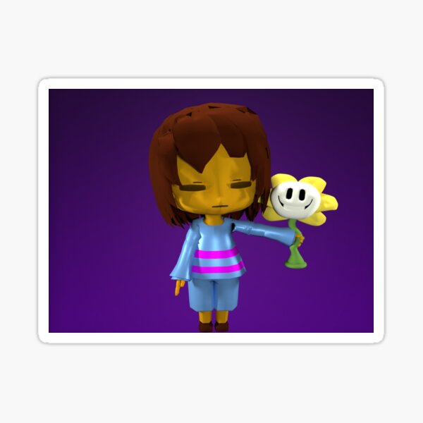 "Undertale: Frisk And Flowey" Sticker for Sale by jazzsart | Redbubble