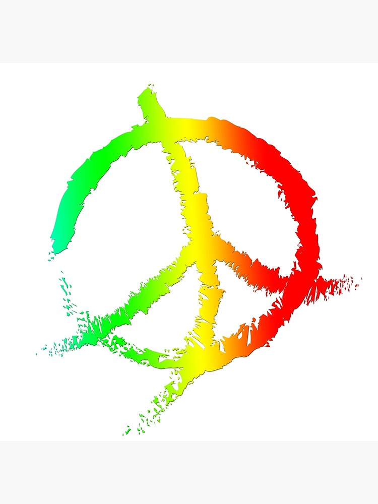 "Script Peace Rasta Symbol" Photographic Print by TRELAB | Redbubble