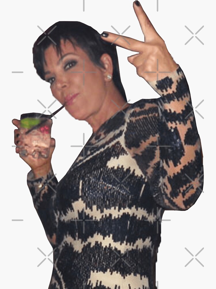 "Kris Jenner Peace Sign" Sticker for Sale by jillhenriques | Redbubble