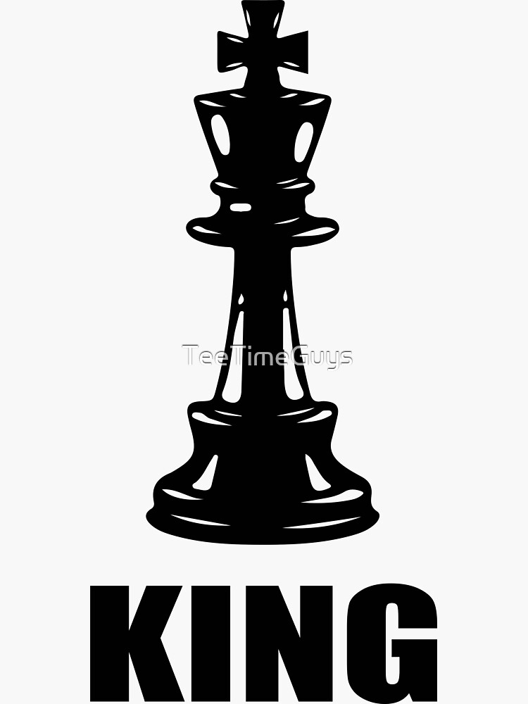 "Chess Piece King V2" Sticker for Sale by TeeTimeGuys | Redbubble
