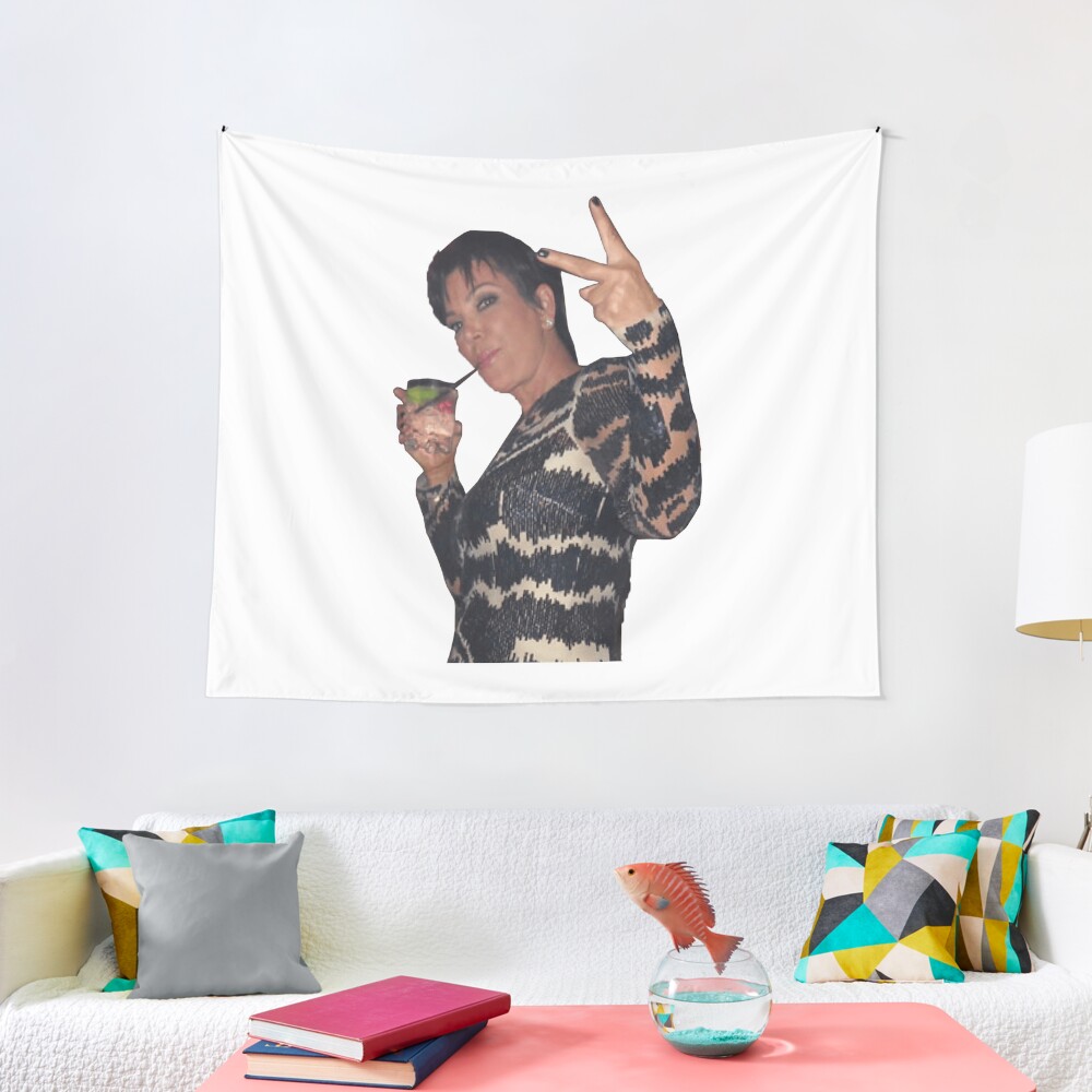 "Kris Jenner Peace Sign" Tapestry for Sale by jillhenriques | Redbubble