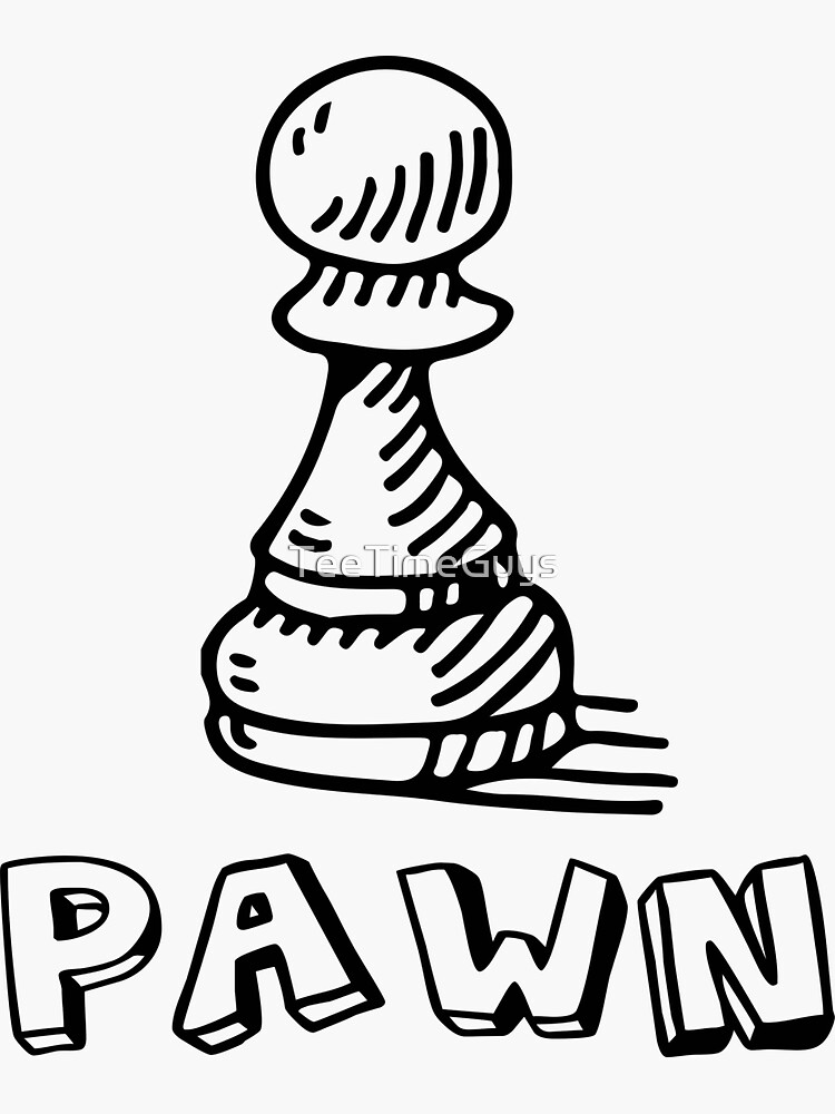 "Chess Piece Pawn" Sticker by TeeTimeGuys | Redbubble