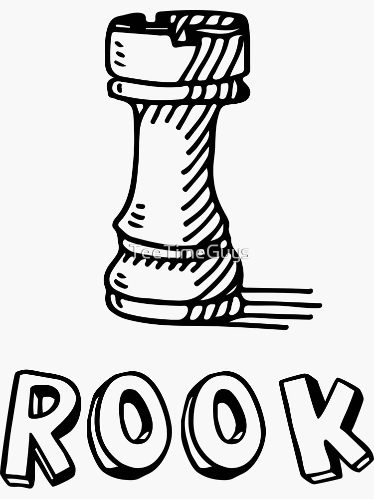 "Chess Piece Rook V2" Sticker for Sale by TeeTimeGuys | Redbubble