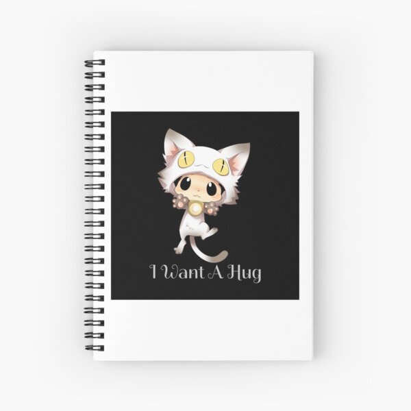 "Cute Anime I Want A Hug Furry Cat Costume" Spiral Notebook for Sale by ...