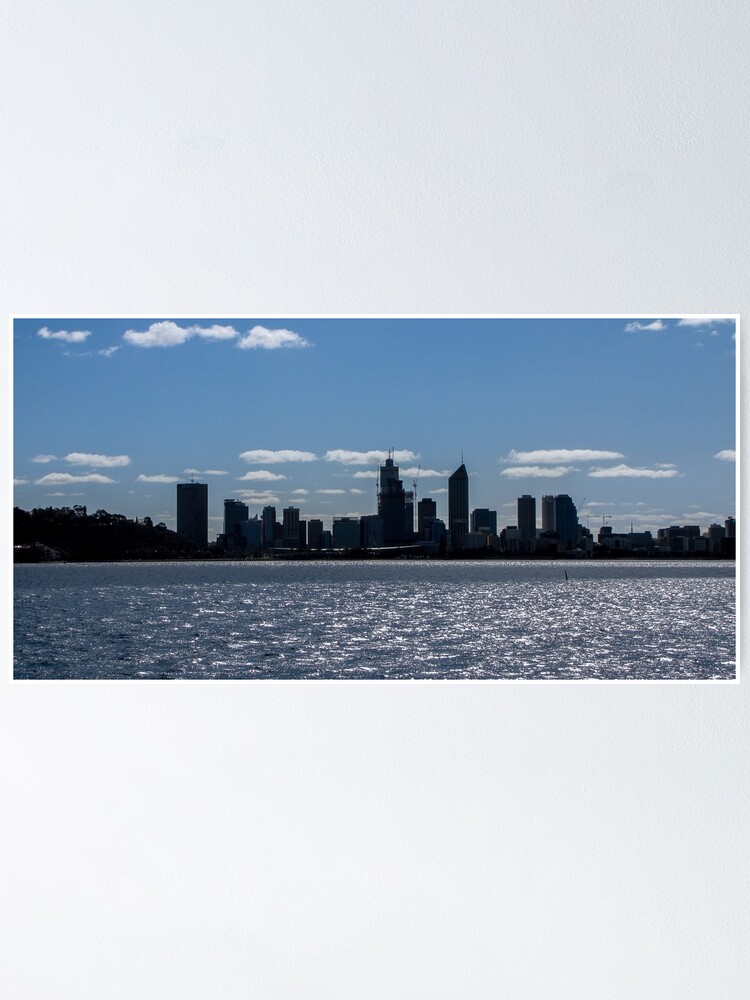 "Perth Skyline in silhouette" Poster by DPalmer | Redbubble
