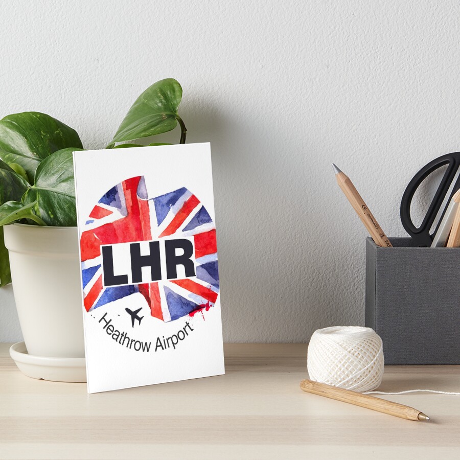"LHR Heathrow Airport round sticker" Art Board Print by Aviators ...