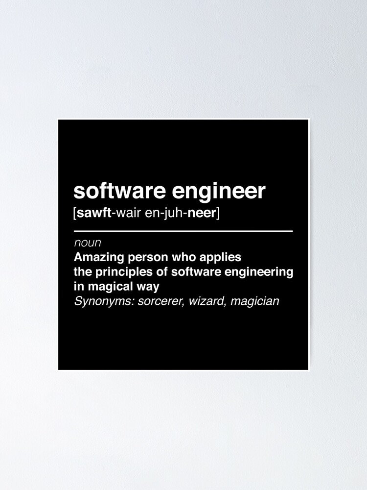 "Software Engineer" Poster for Sale by KeepOnCoding | Redbubble
