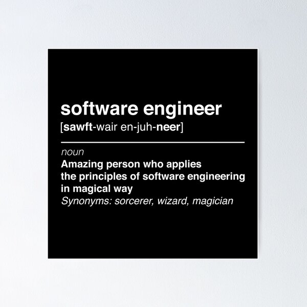 "Software Engineer" Poster for Sale by KeepOnCoding | Redbubble