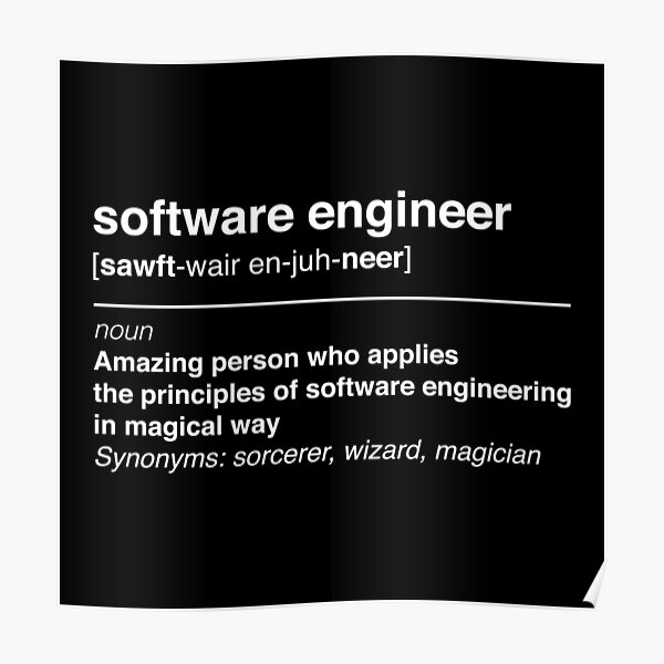"Software Engineer" Poster by KeepOnCoding | Redbubble