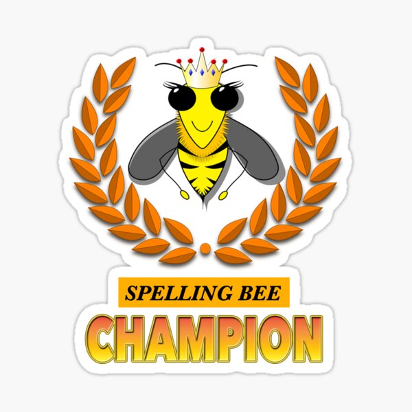 "Funny Spelling Bee Champion " Sticker for Sale by TeeShirtCo | Redbubble