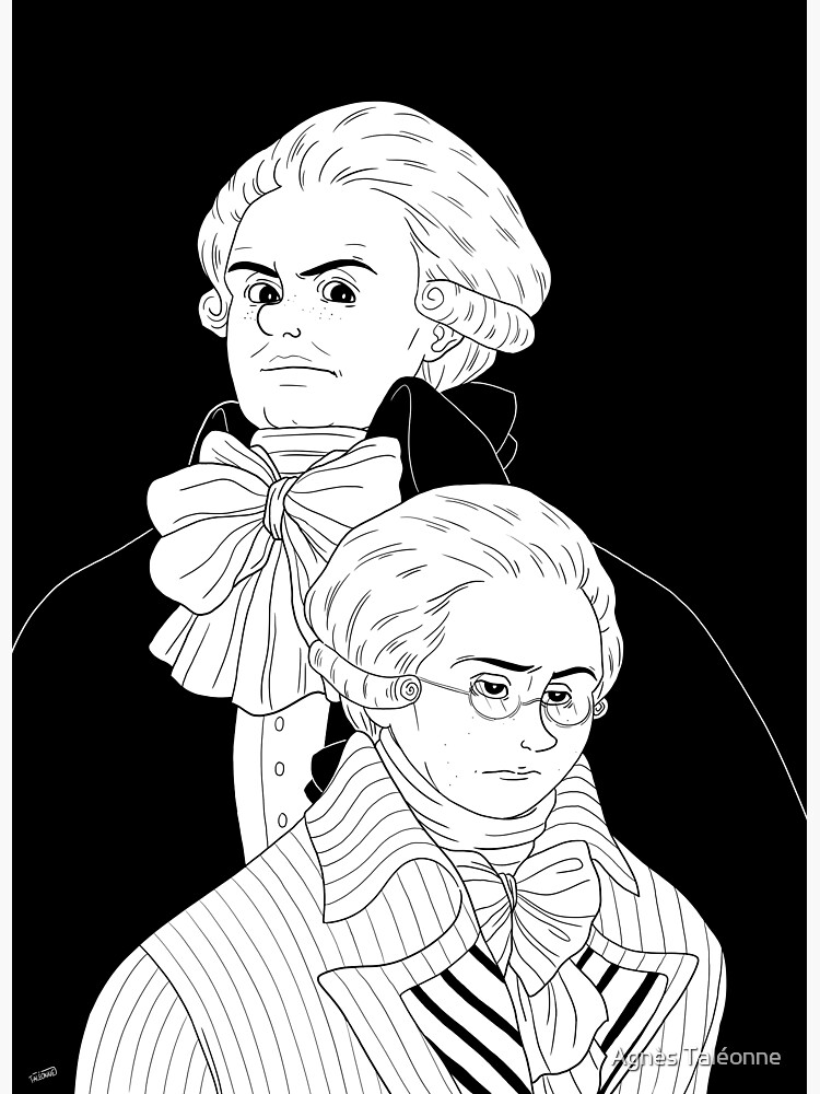 "Robespierre & Danton" Sticker by Drocellmaiden | Redbubble
