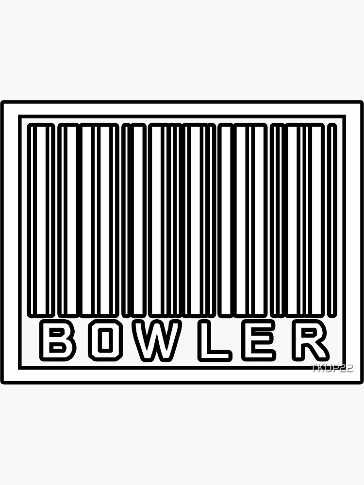 "Barcode Bowler" Sticker for Sale by TKUP22 | Redbubble