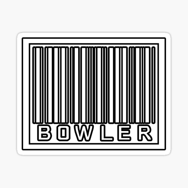 "Barcode Bowler" Sticker for Sale by TKUP22 | Redbubble