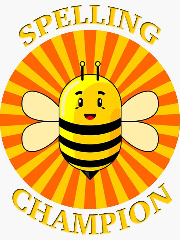 "Cute Spelling Bee Champion" Sticker for Sale by TeeShirtCo | Redbubble