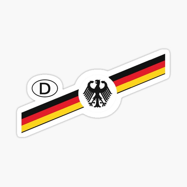 "Deutschland D Tag with Eagle and Flag" Sticker for Sale by edsimoneit ...