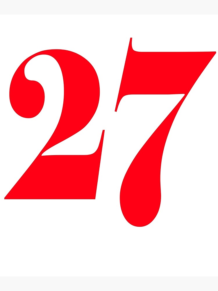 "NUMBER 27 -----------RED" Poster for Sale by solgel47 | Redbubble