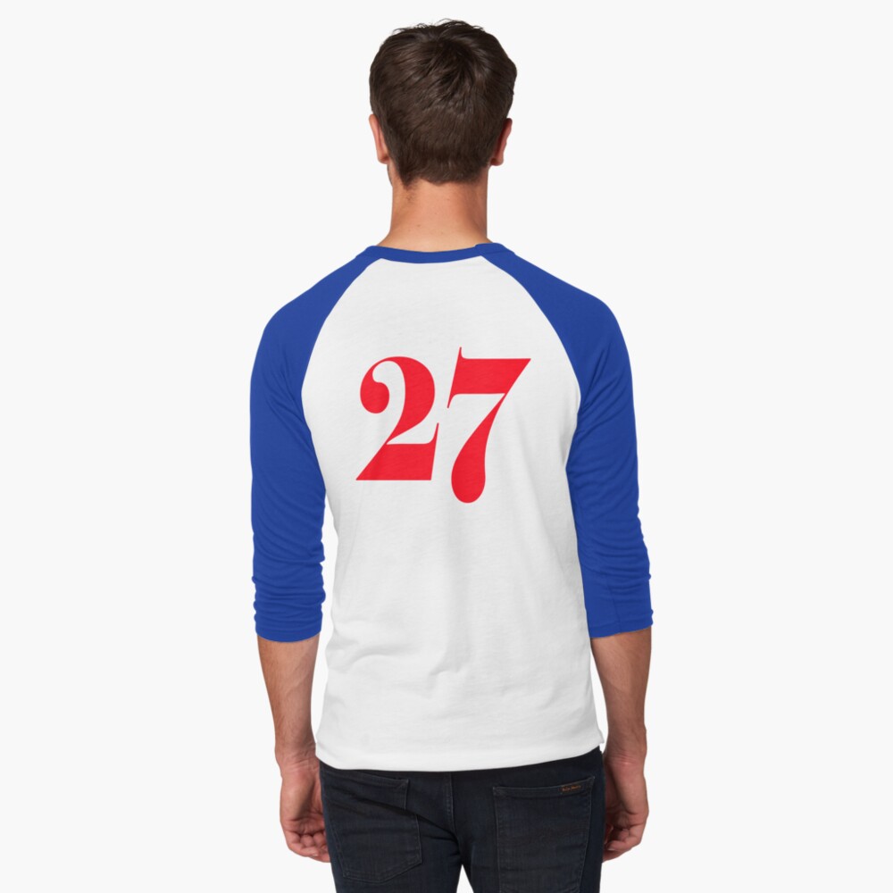 "NUMBER 27 -----------RED" Sticker for Sale by solgel47 | Redbubble