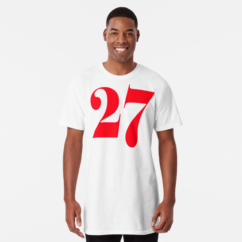 "NUMBER 27 -----------RED" Sticker for Sale by solgel47 | Redbubble
