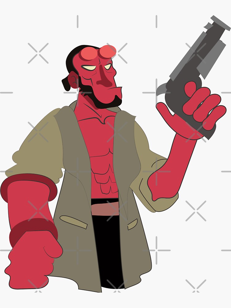 "Hellboy" Sticker by Tompalomares | Redbubble
