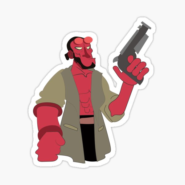 "Hellboy" Sticker by Tompalomares | Redbubble