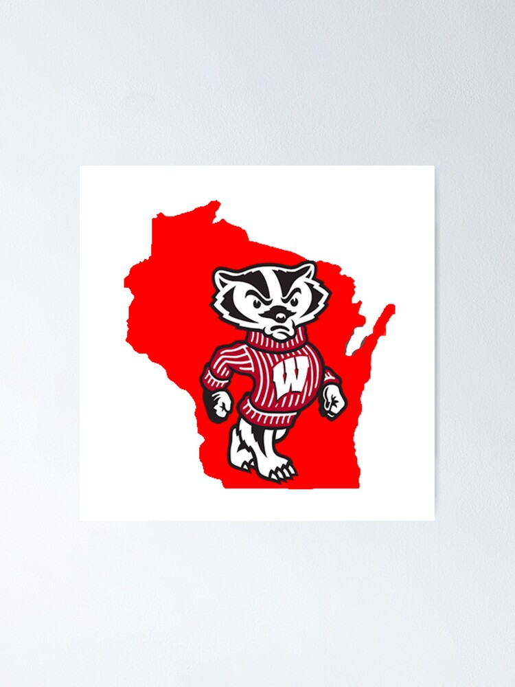 "On Wisconsin! UW Madison Badger" Poster by emilywerfel | Redbubble