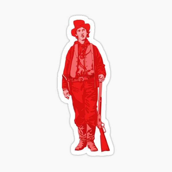 "RED BILLY THE KID" Sticker for Sale by WOOFANG | Redbubble