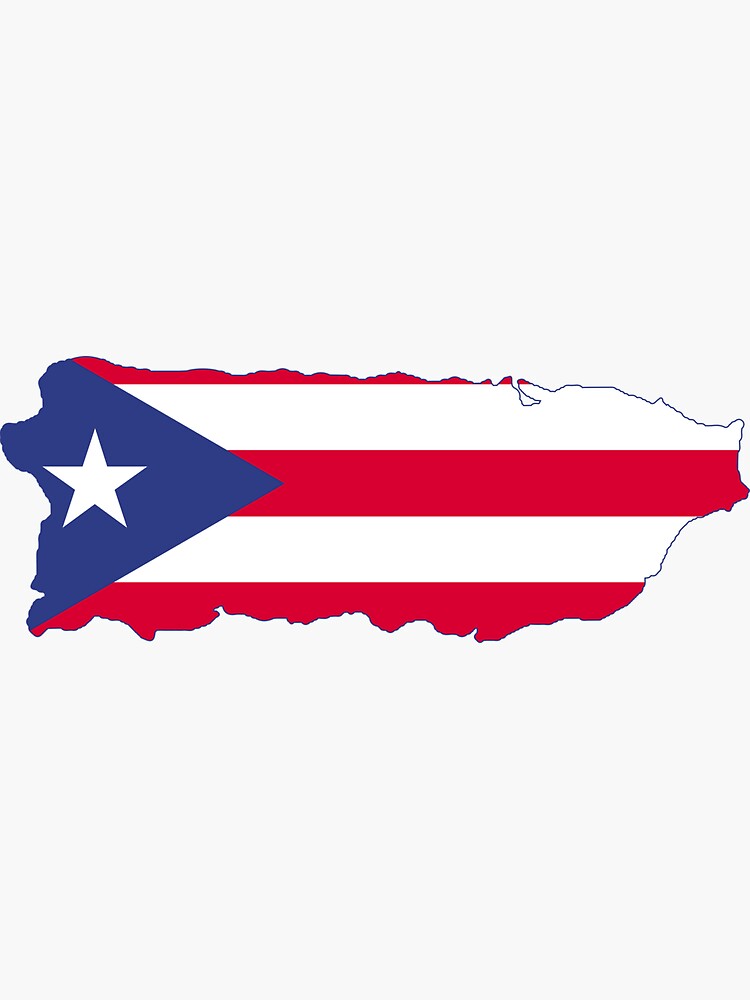 "Puerto Rico Map flag" Sticker for Sale by CacaoDesigns | Redbubble