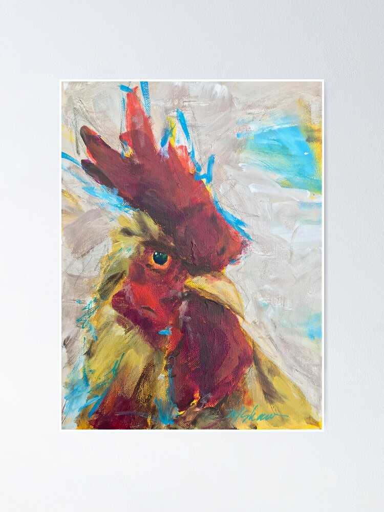 "Red Roost" Poster by maridelshaw | Redbubble