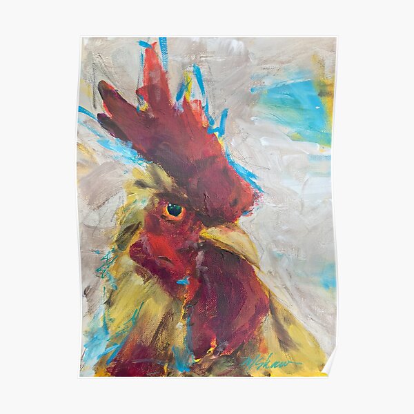 "Red Roost" Poster by maridelshaw | Redbubble