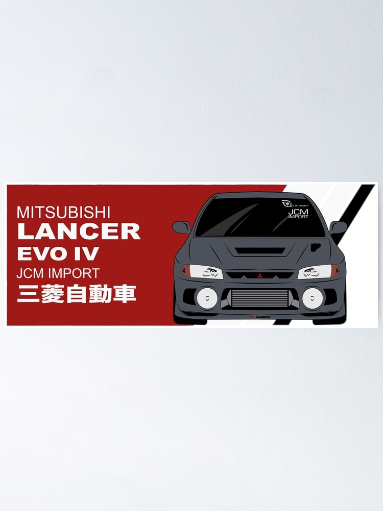 "Mitsubishi Lancer EVO IV" Poster for Sale by Alice Lavalle | Redbubble