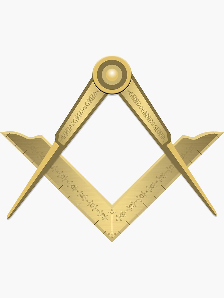 "Angle and compass Masonic sign icon" Sticker for Sale by Dator | Redbubble